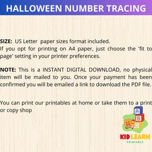 Halloween Number Tracing,handwriting Practice,writing Skills,tracing ...