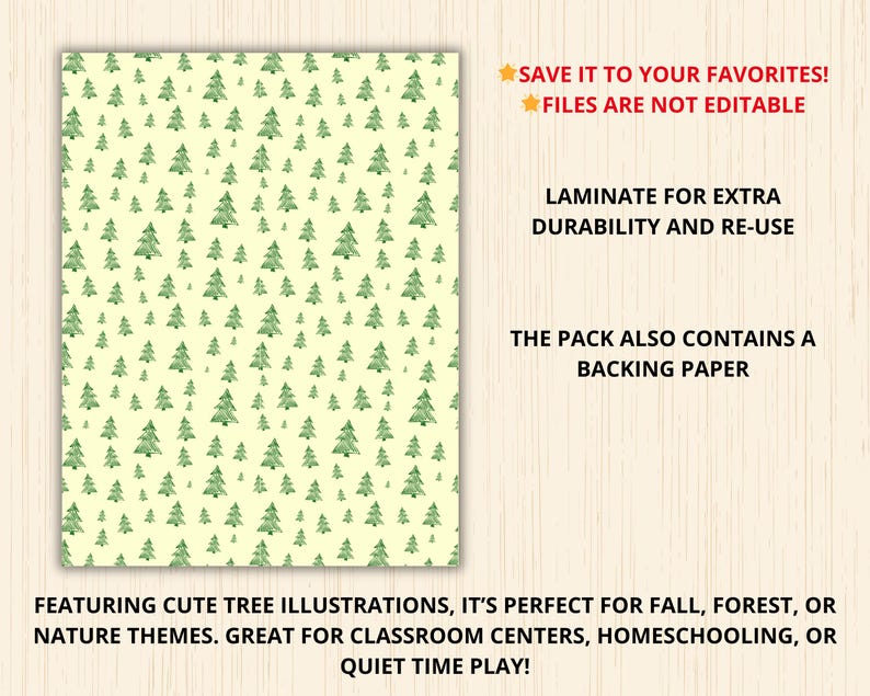 Tree Memory Game,tree Matching Game,tree Unit Study,nature Memory Game ...