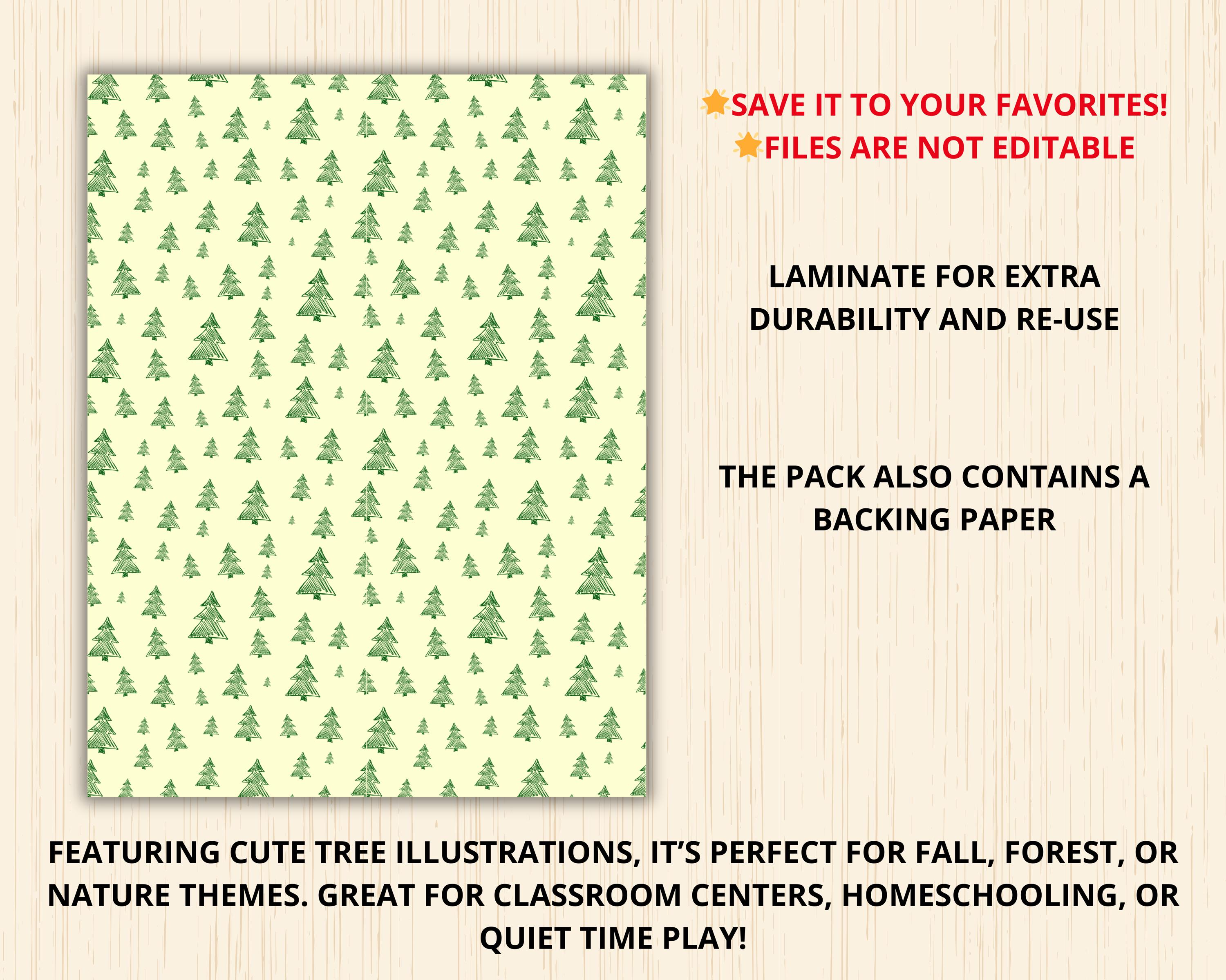 Tree Memory Game,tree Matching Game,tree Unit Study,nature Memory Game ...