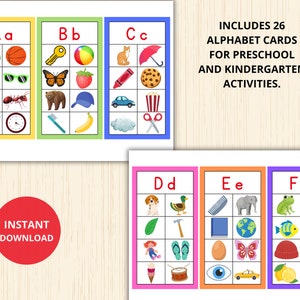Alphabet Clip Cards,montessori Alphabet Cards,phonics Printable ...