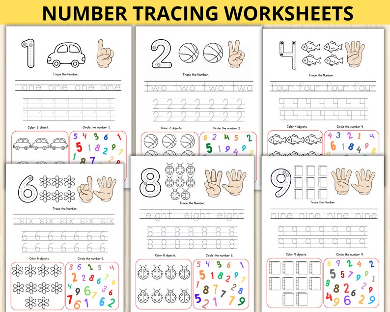 Number Tracing Worksheets,number Tracing Sheet,traceable Numbers ...