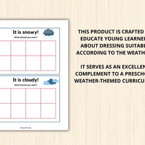 Dress up Activity,weather Activities, Preschool, Learn Weather, Weather ...