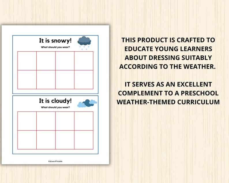 Dress up Activity,weather Activities, Preschool, Learn Weather, Weather ...