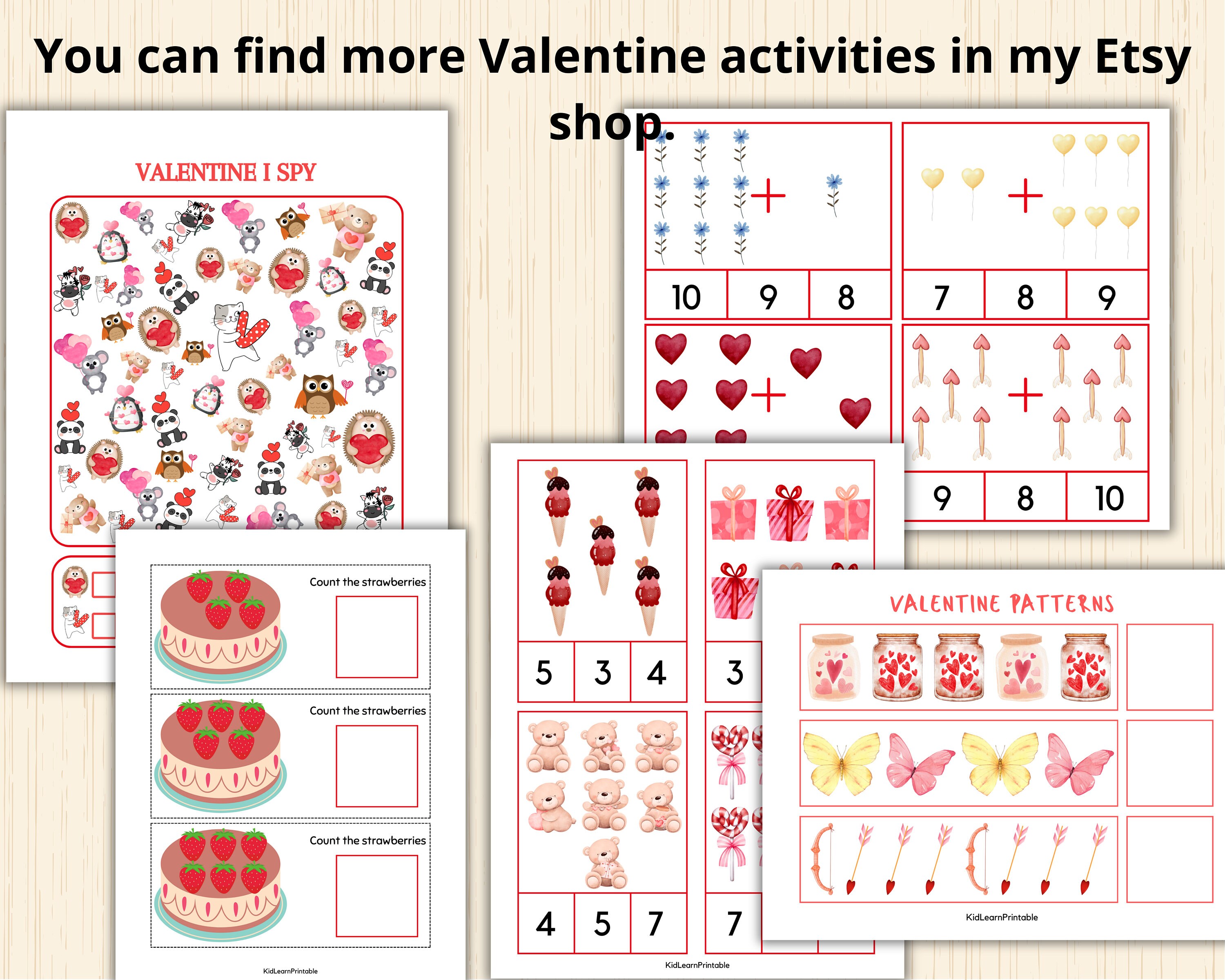 Montessori 3 Part Valentine's Day Cards, Flashcards, Montessori ...