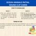 Ocean Animal Phonics Clip Cards, Beginning Sound Activity, Sea Animals ...