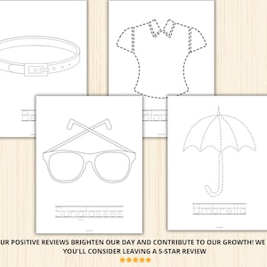 Clothes Tracing Worksheets,prek Tracing,toddler Writing Practice ...