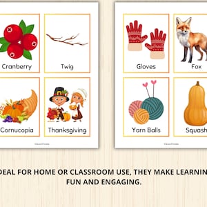 Autumn Flashcard,fall Vocabulary,nature Cards,autumn Montessori,autumn ...