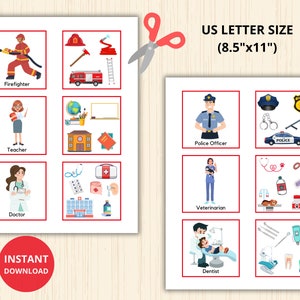 Professions Matching Activity,job Associations,occupation Puzzle,job ...