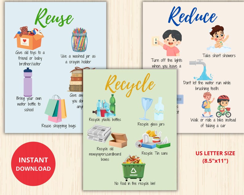 Earth Day the 3 Rs,preschool Earth Day,reduce Reuse Recycle Sort,3r ...