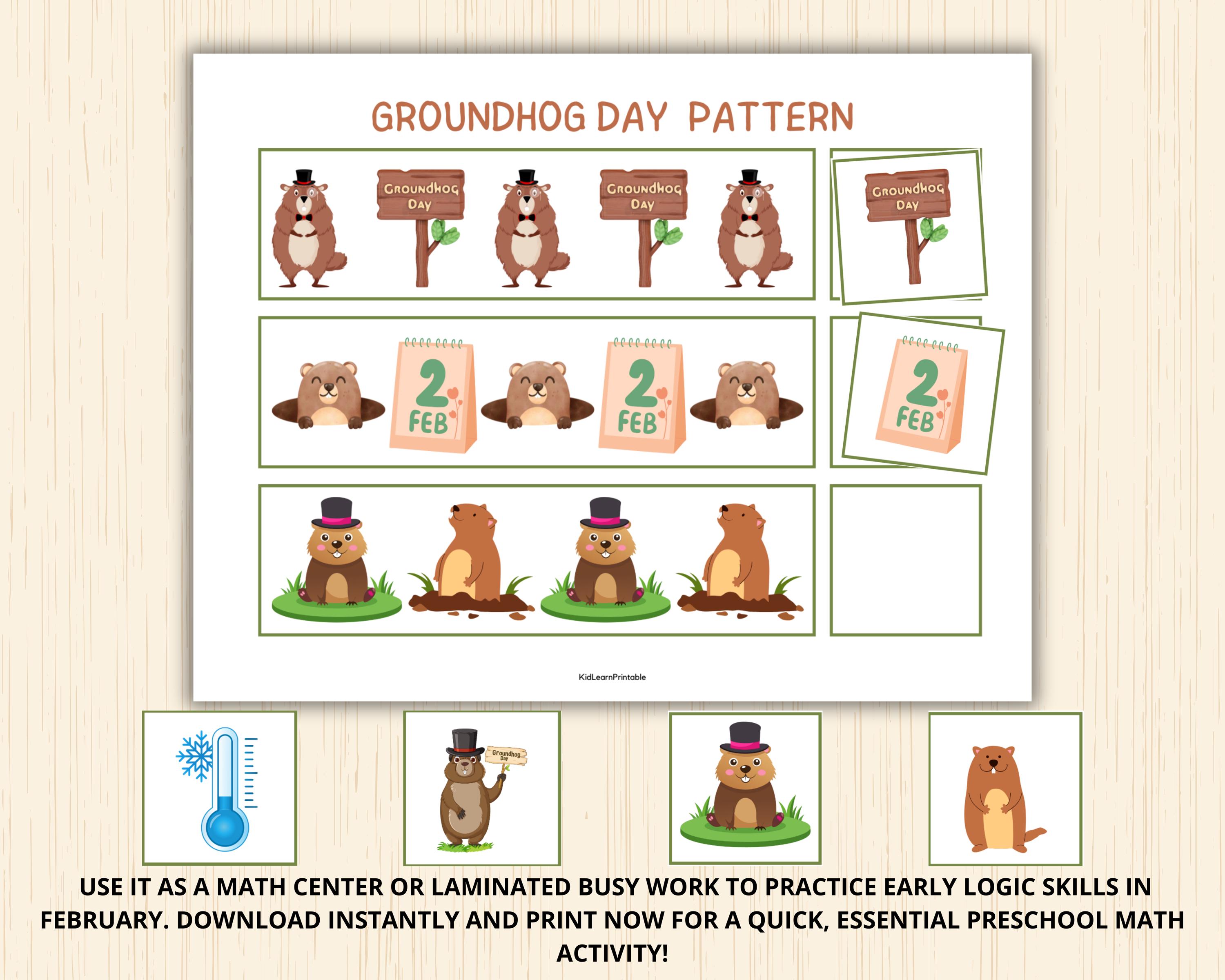 Groundhog Day Pattern,what Comes Next,groundhog Day Activities ...
