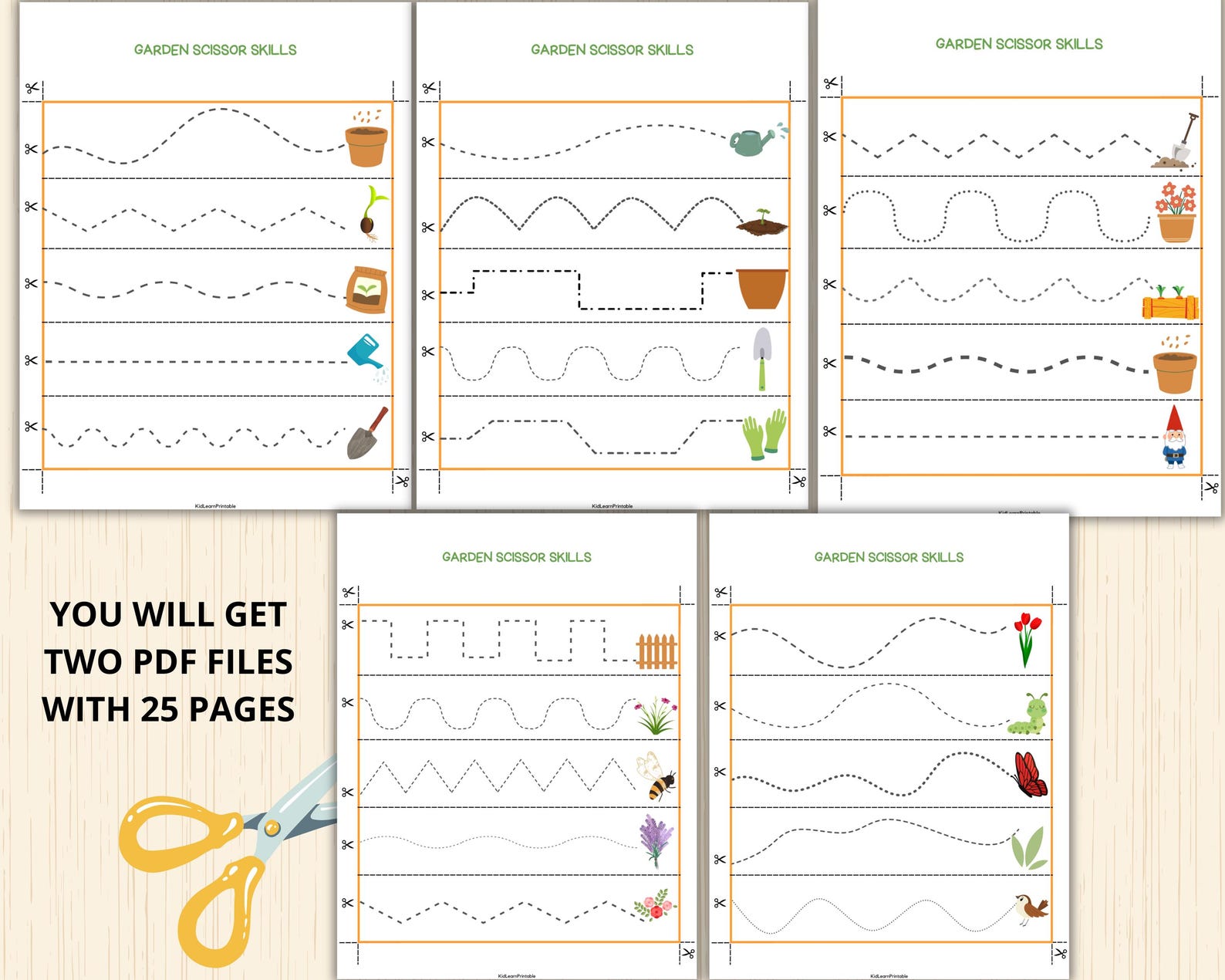 Garden Cutting Practice,spring Scissor Strips,garden Cutting Strips ...