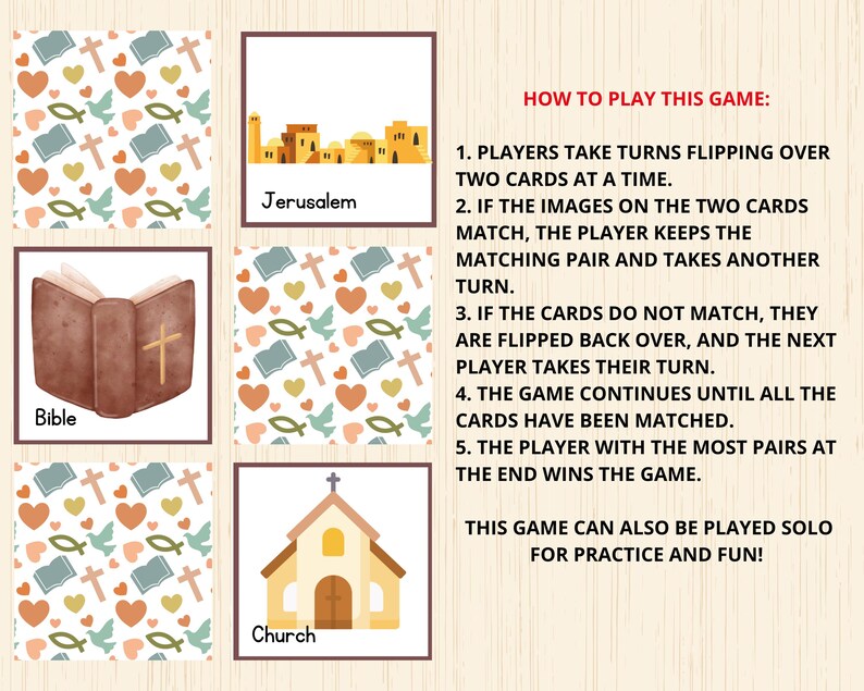 Easter Story Memory Game,easter Memory Game,christian Easter Flashcards ...