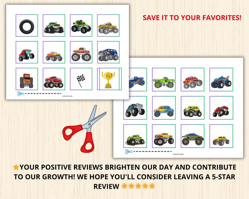 Monster Truck Patterns,what Comes Next Game,preschool Pattern Activity ...