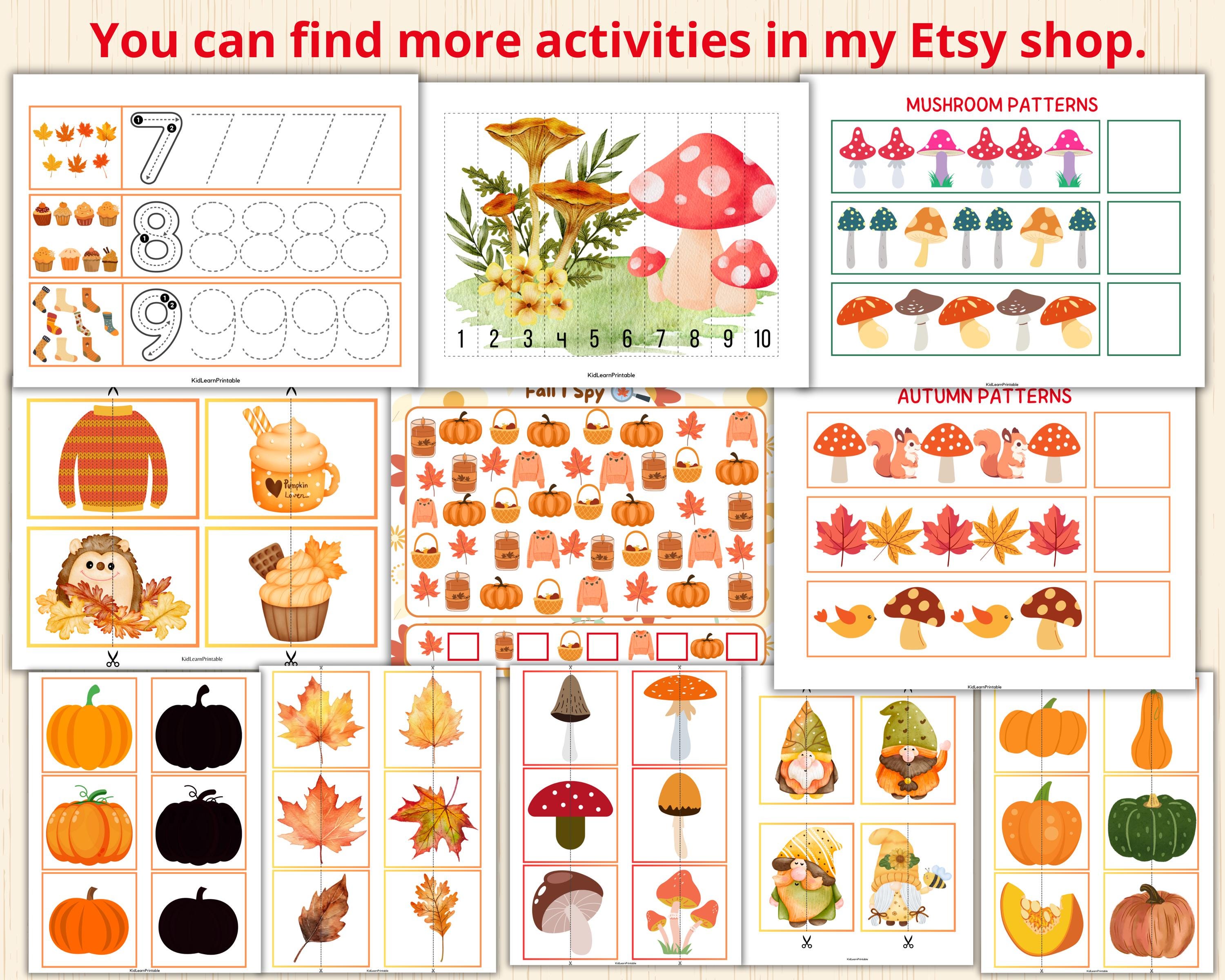 Leaf Letter Matching Puzzle,fall Puzzle Pairs,fall Alphabet Match ...