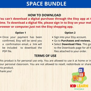 Outer Space Bundle,outer Space Unit Study,space Preschool,learning ...