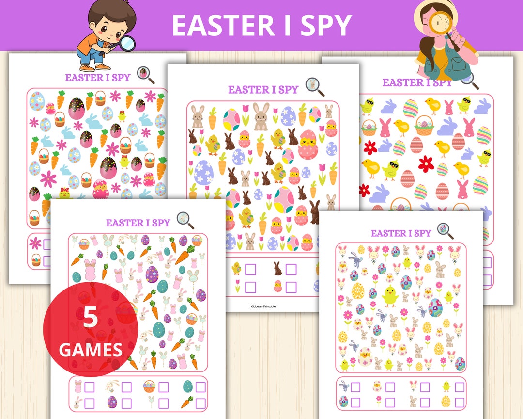 Easter I Spy,i Spy Game,easter Activity, Spring Activity, Learn to ...