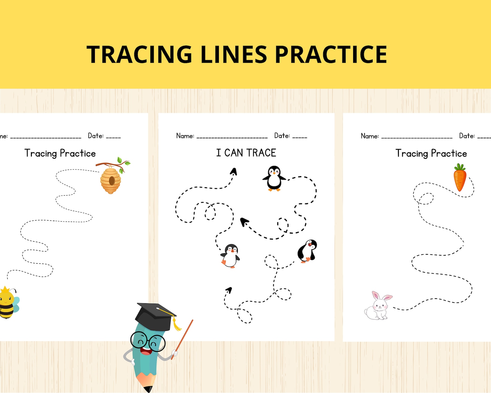 Tracing Practice,pre Handwriting, Lines Tracing Worksheets,preschool ...