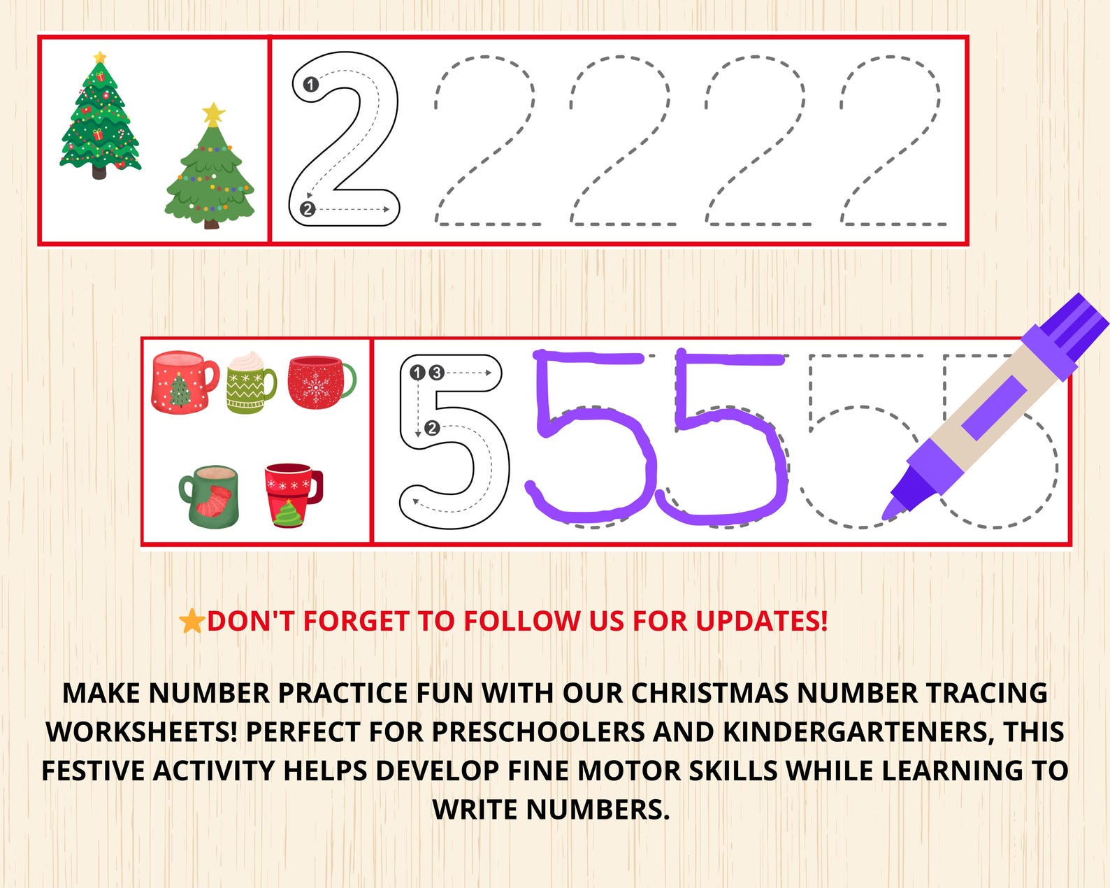 Christmas Number Tracing,christmas Worksheets,winter Number Book ...