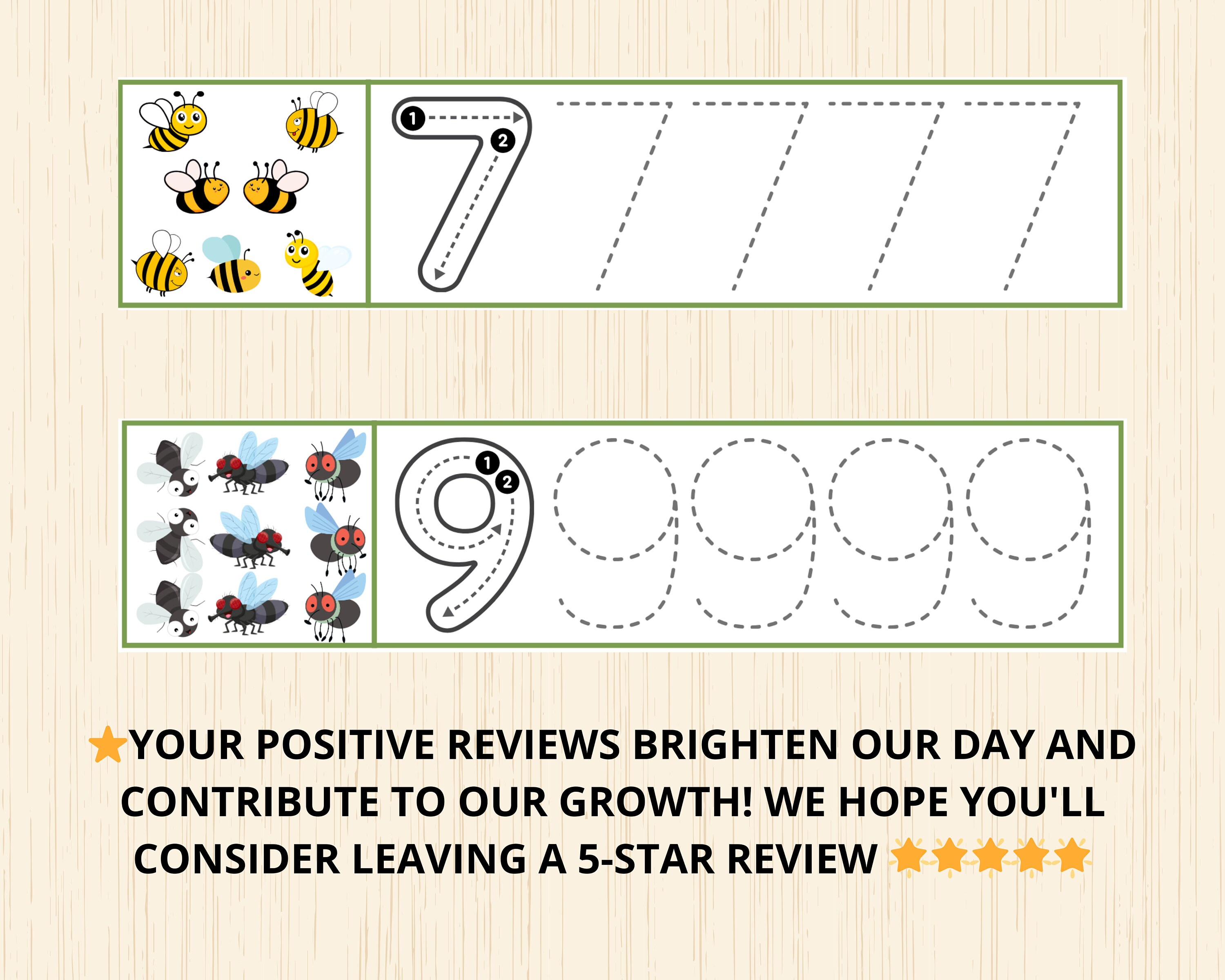 Insect Number Tracing,handwriting Practice Worksheets,writing Skills ...