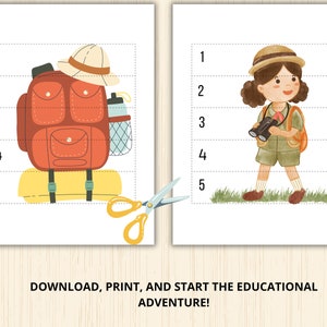 Camping Puzzle,camping Number Sequence,numbers 1-10,camping Summer ...