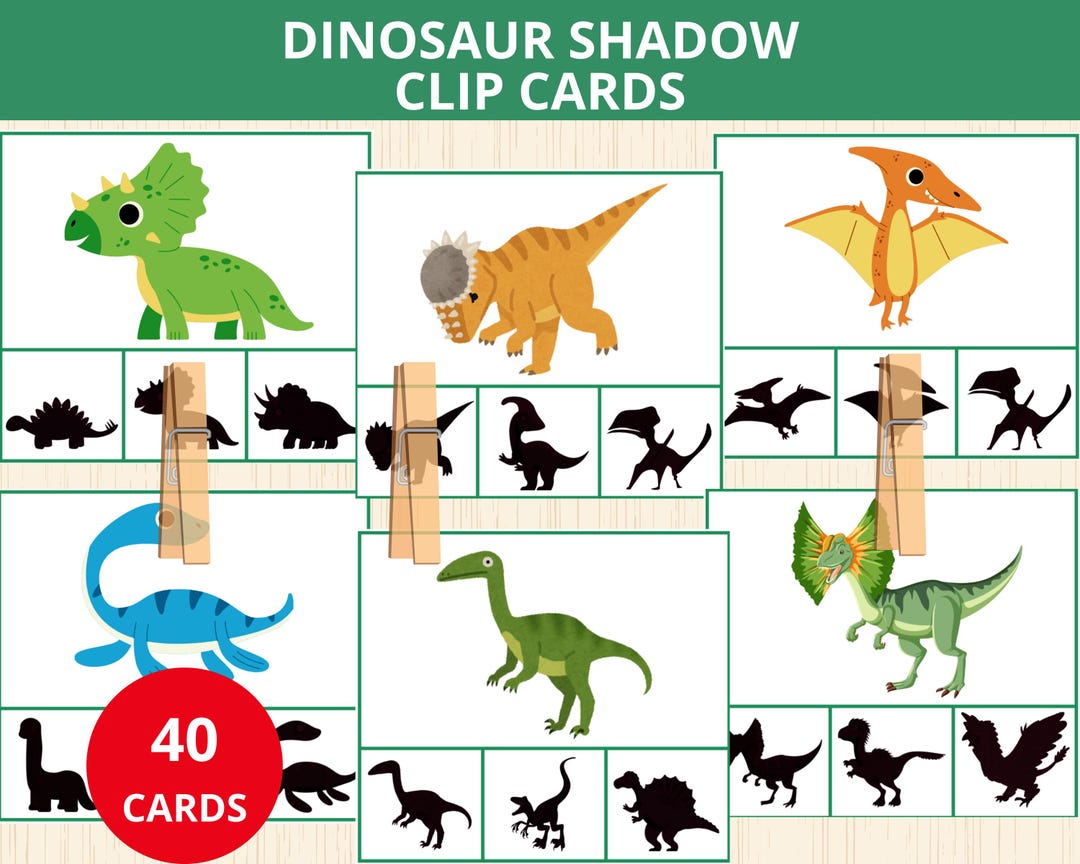 Dinosaur Shadow Matching,dinosaur Matching,dinosaur Activity for Kids ...