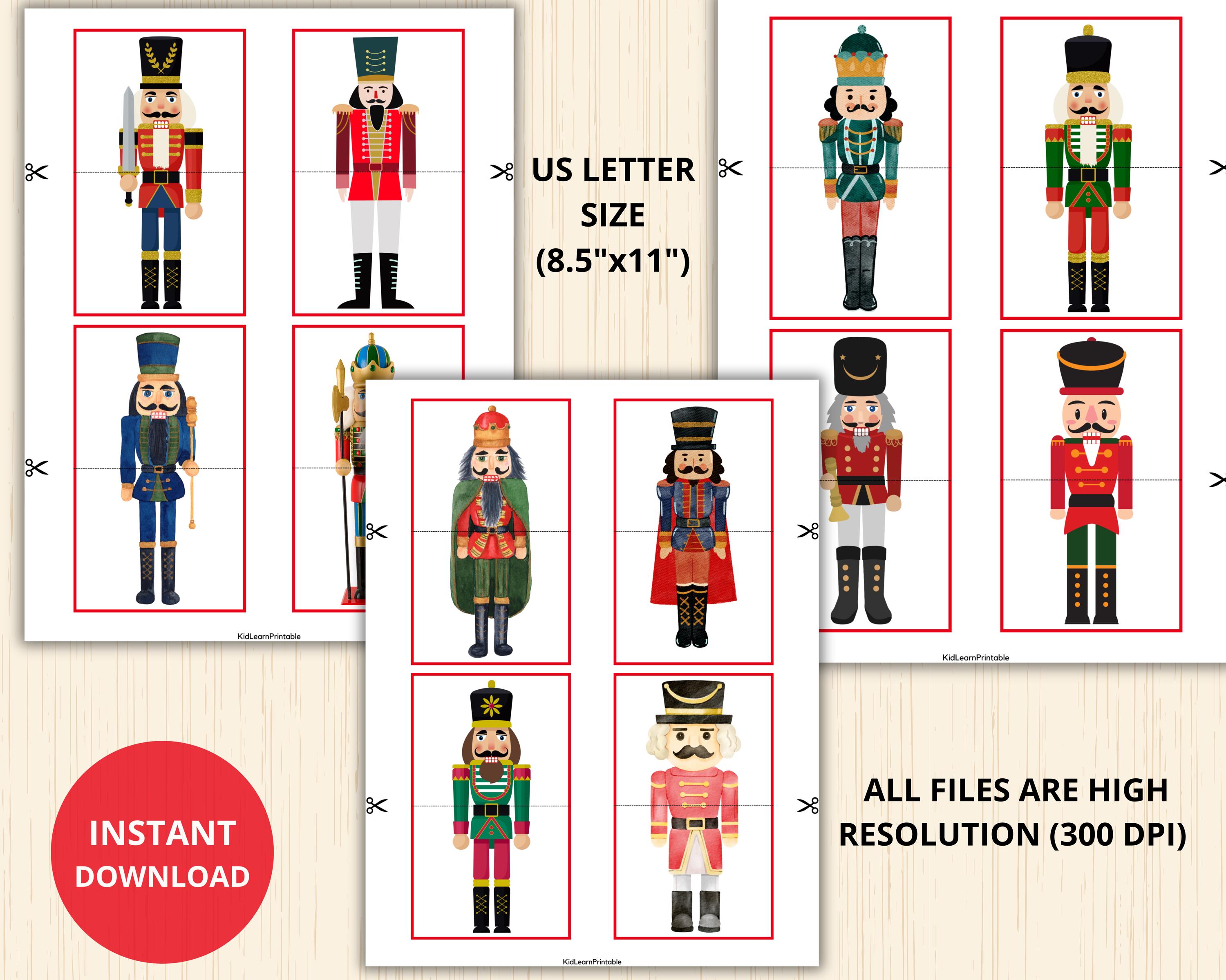 Nutcracker Matching Game,xmas Matching Activity,christmas Puzzle,winter ...