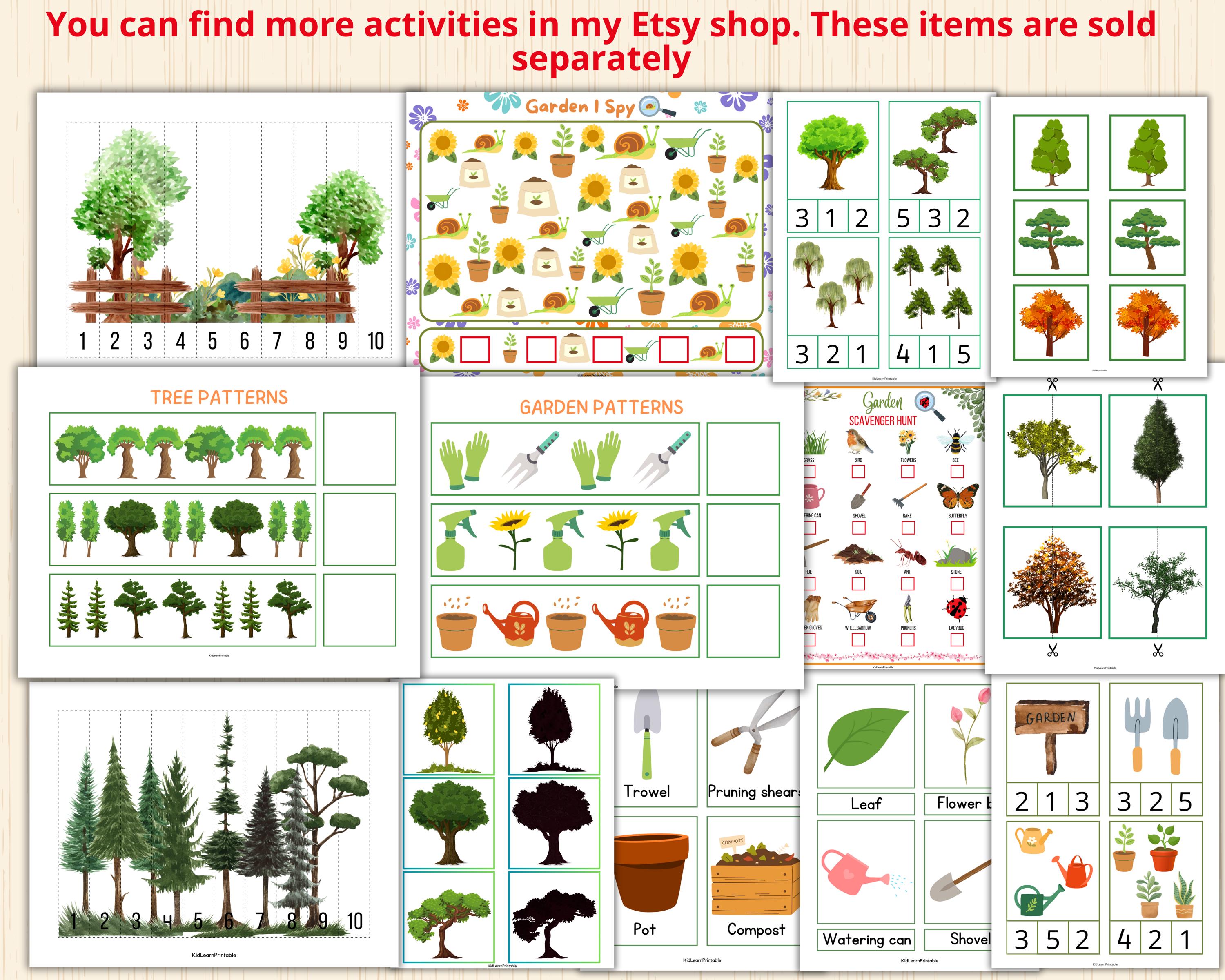 Tree Memory Game,tree Matching Game,tree Unit Study,nature Memory Game ...