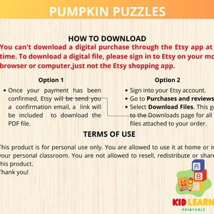 Pumpkin Number Sequence Puzzles,autumn Activity,fall Preschool,counting ...