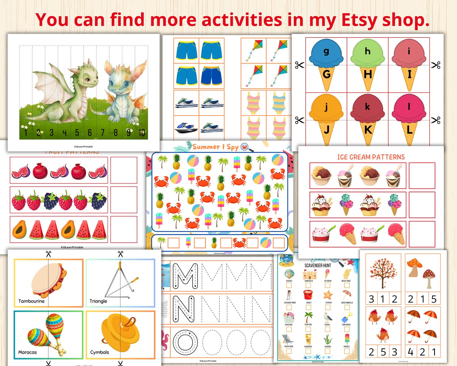 Autumn Shadow Matching Game,fall Montessori,fall Activity Preschool ...