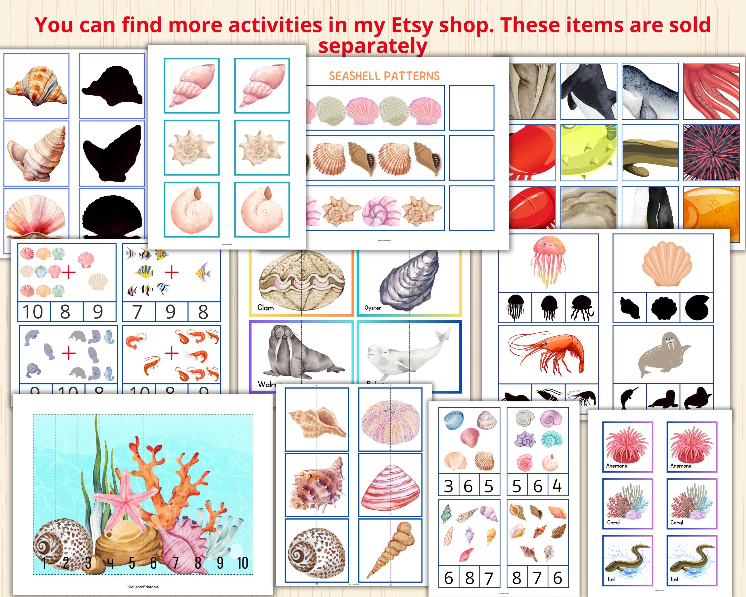 Seashell Scavenger Hunt,ocean Treasure Hunt,ocean Scavenger Hunt ...