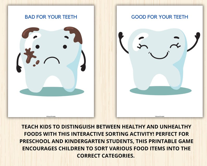 Healthy or Unhealthy Food Sorting Game,nutrition Food Kindergarten ...