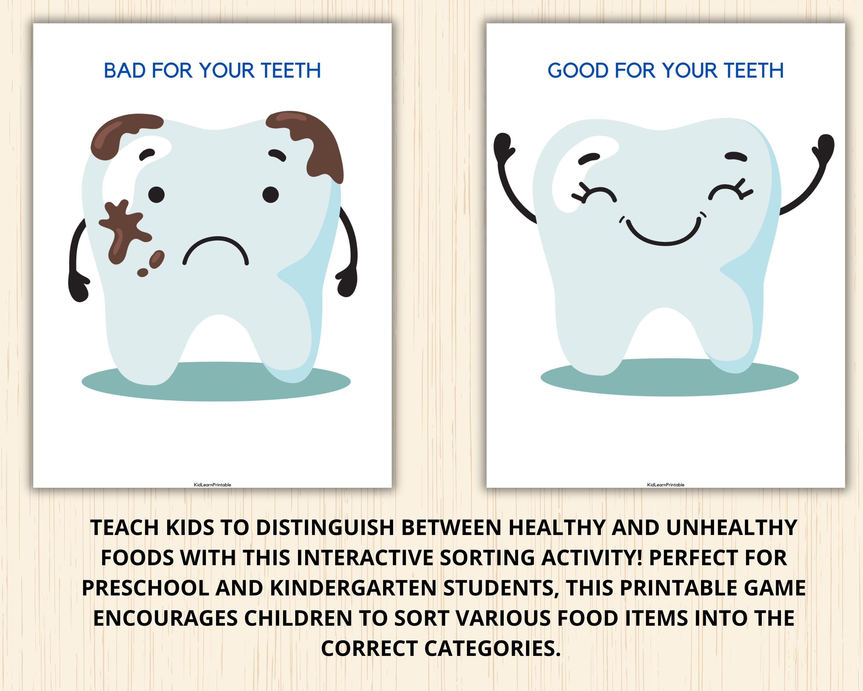 Healthy or Unhealthy Food Sorting Game,nutrition Food Kindergarten ...