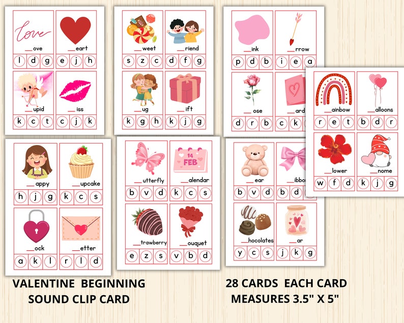 Valentine's Day Bundle, Preschool Busy Book, Preschool Game,valentine ...