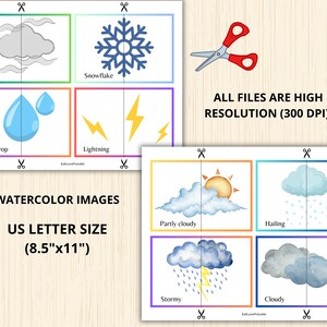 Weather Matching Game,weather Activity,weather Montessori, Preschool ...