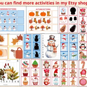 Winter Shadow Matching,christmas Winter Game,snowman Shadow Matching ...