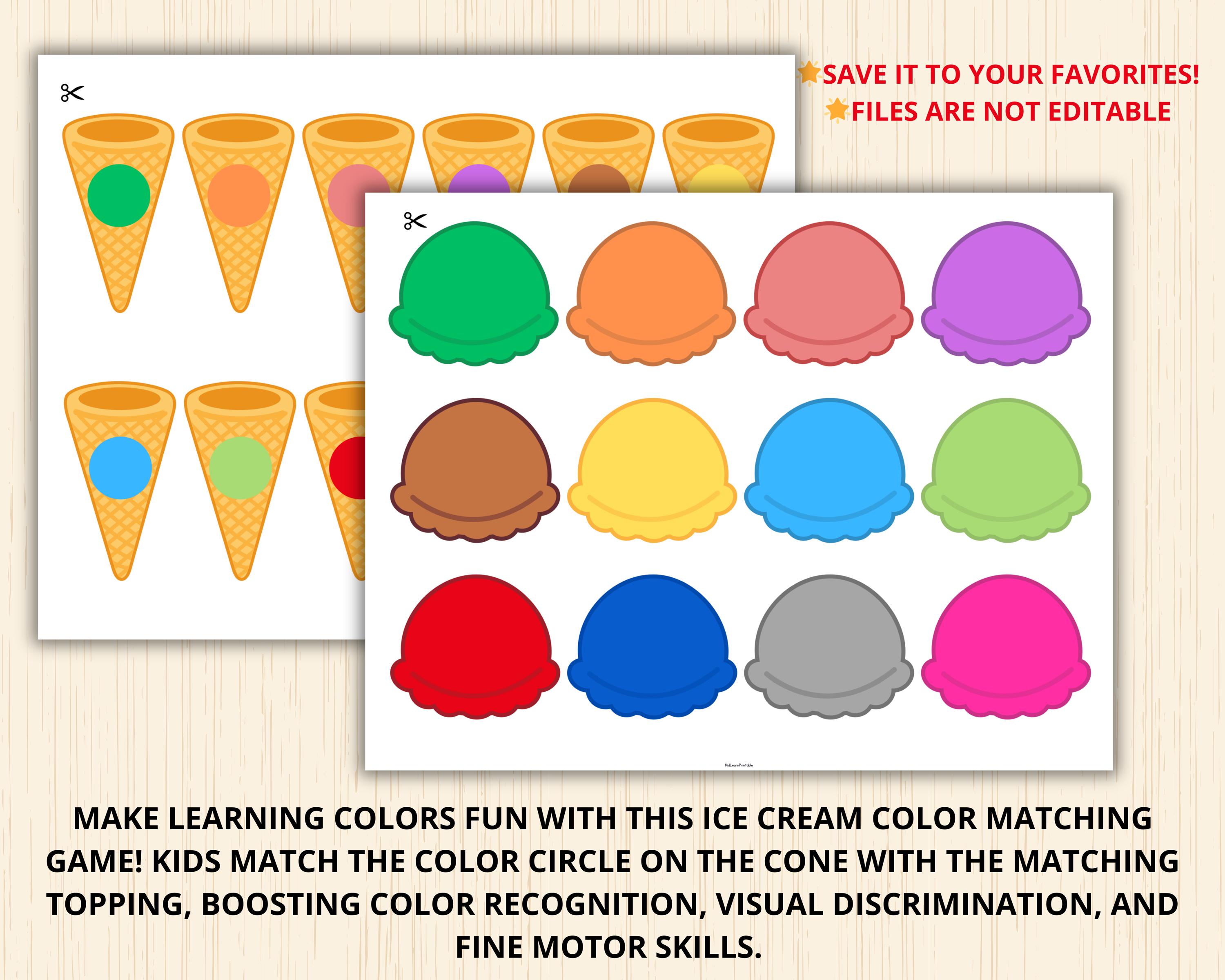 Ice Cream Color Matching,color Matching Game,color Sorting,summer ...