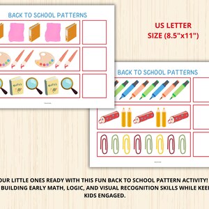Back to School Patterns,what Comes Next,school Pattern Activity ...