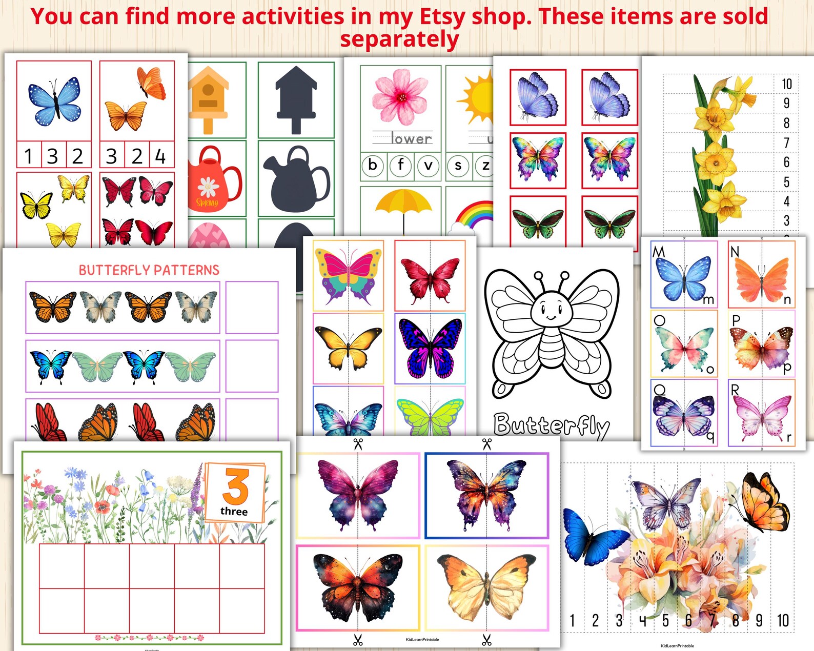 Butterfly Flashcards,butterfly Preschool Montessori,butterfly Unit ...