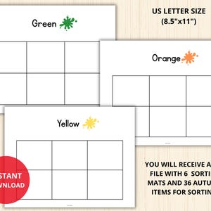 Autumn Colour Matching,fall Color Sorting,autumn Colour Match,color ...