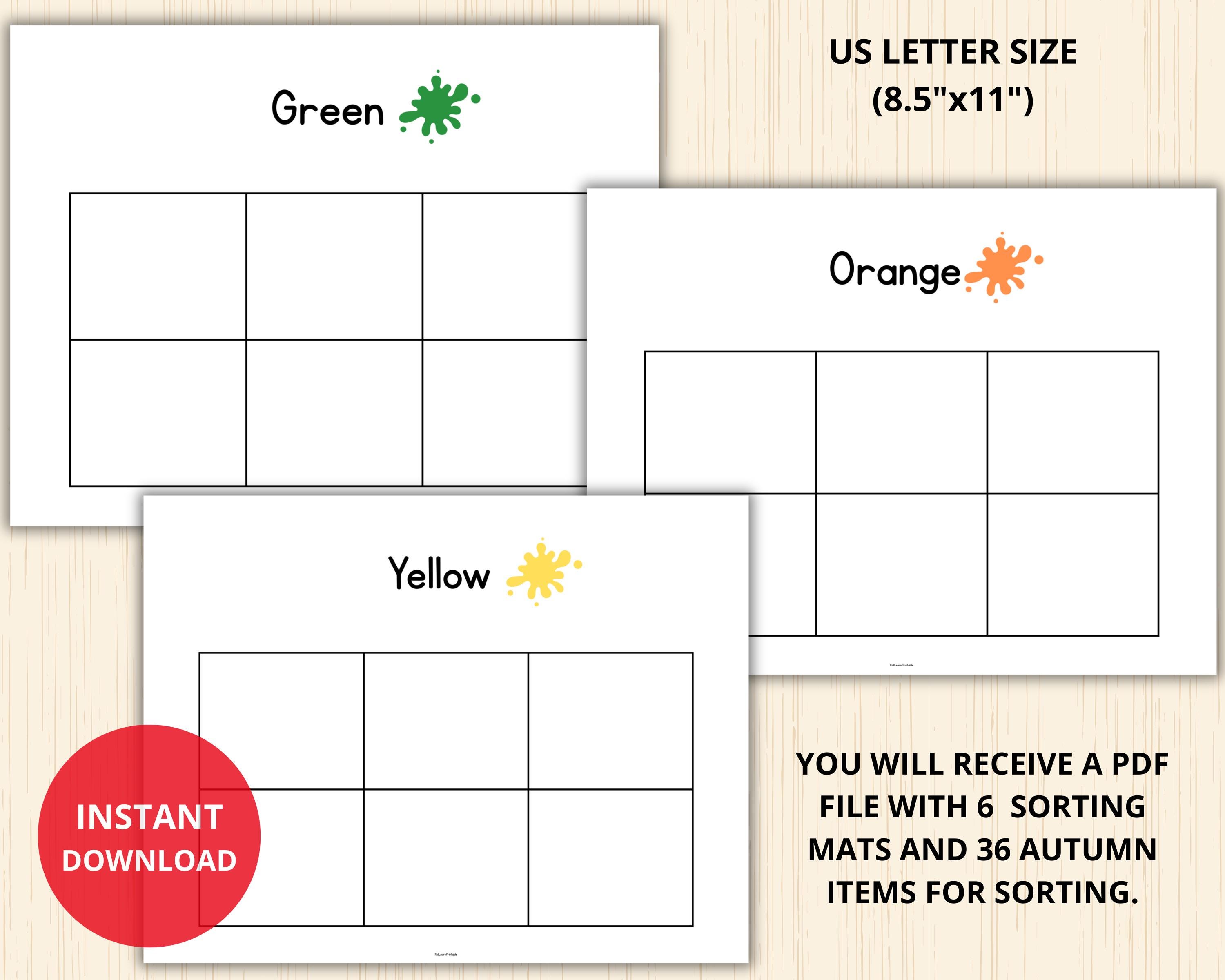Autumn Colour Matching,fall Color Sorting,autumn Colour Match,color ...