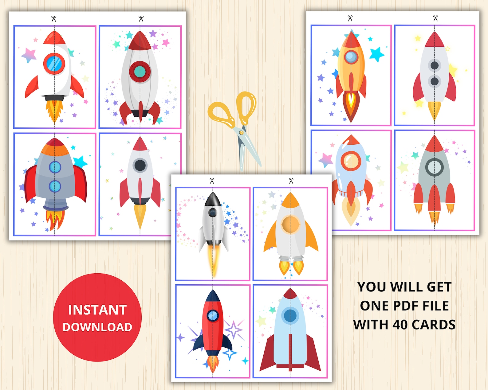 Space Matching Game,rockets Matching Activity,solar System Game, Space ...