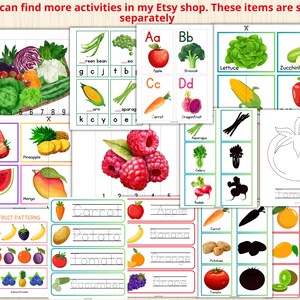 Vegetable Beginning Sound Clip Cards,veggies Montessori Preschool ...