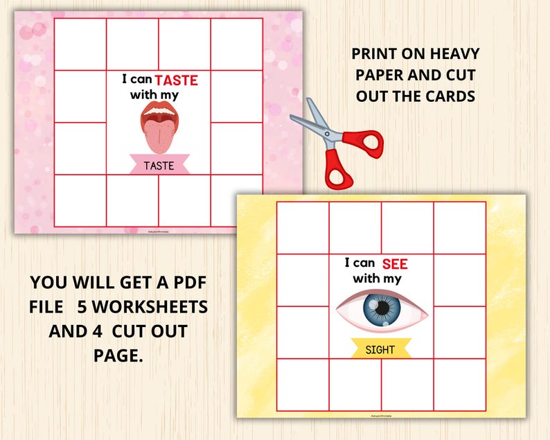 Five Senses Sorting Activity,5 Senses Sorting,busy Books Activity,5 ...