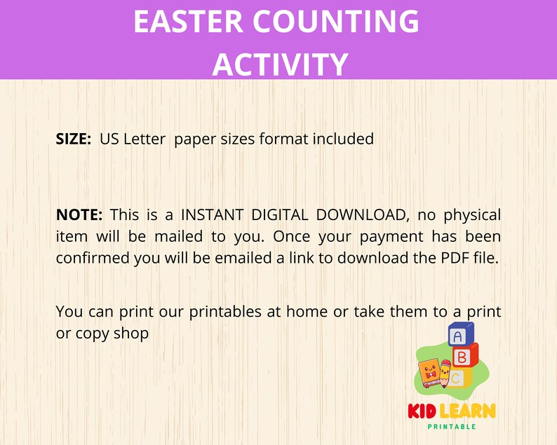 Easter Counting Activity, Numbers 1-10, Count Activities, Kindergarten ...