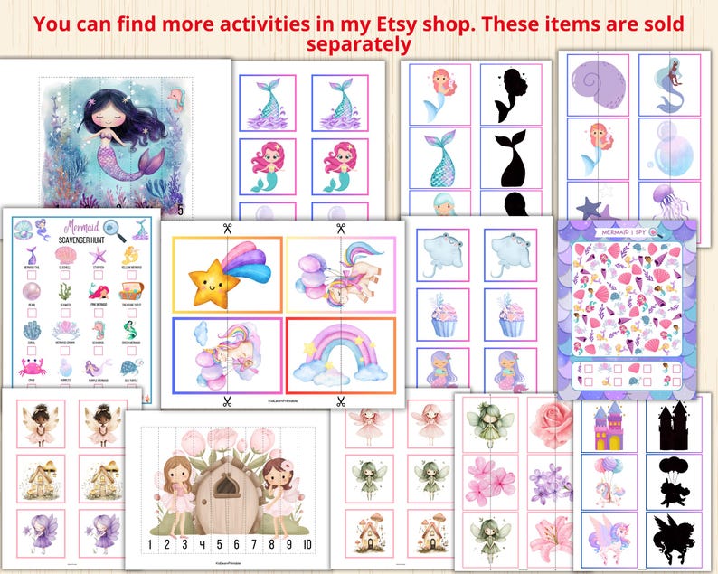 Mermaids I Spy Game,ocean I Spy,look & Find,mermaid Activity for Kids ...