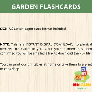 Montessori Garden Cards, Preschool Printable, Garden Flashcards ...