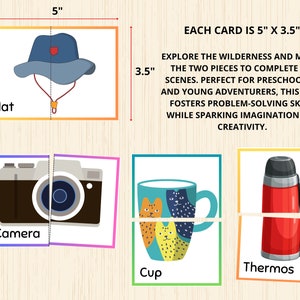 Camping Matching Activity,camping Puzzles,symmetry Puzzles,toddler ...