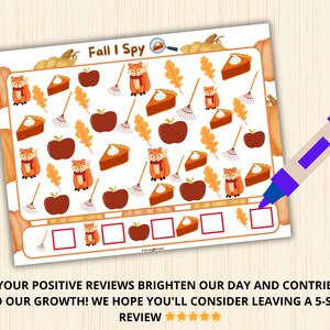 I Spy Fall,fall I Spy Game,autumn I Spy,autumn Activity,count 10 ...