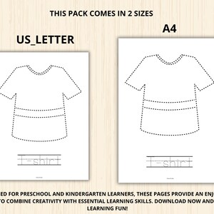 Clothes Tracing Worksheets,prek Tracing,toddler Writing Practice ...