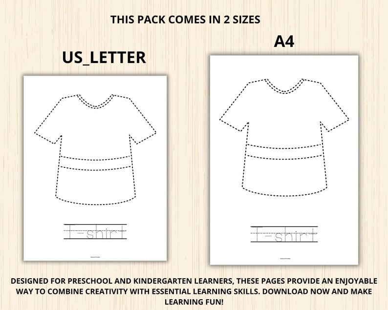 Clothes Tracing Worksheets,prek Tracing,toddler Writing Practice ...